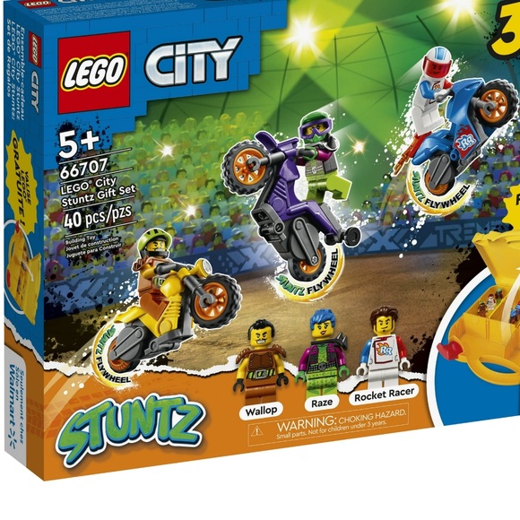 Lego | Toys | Lego City Stuntz Value Set 3 Minifigures 3 Bikes And ...